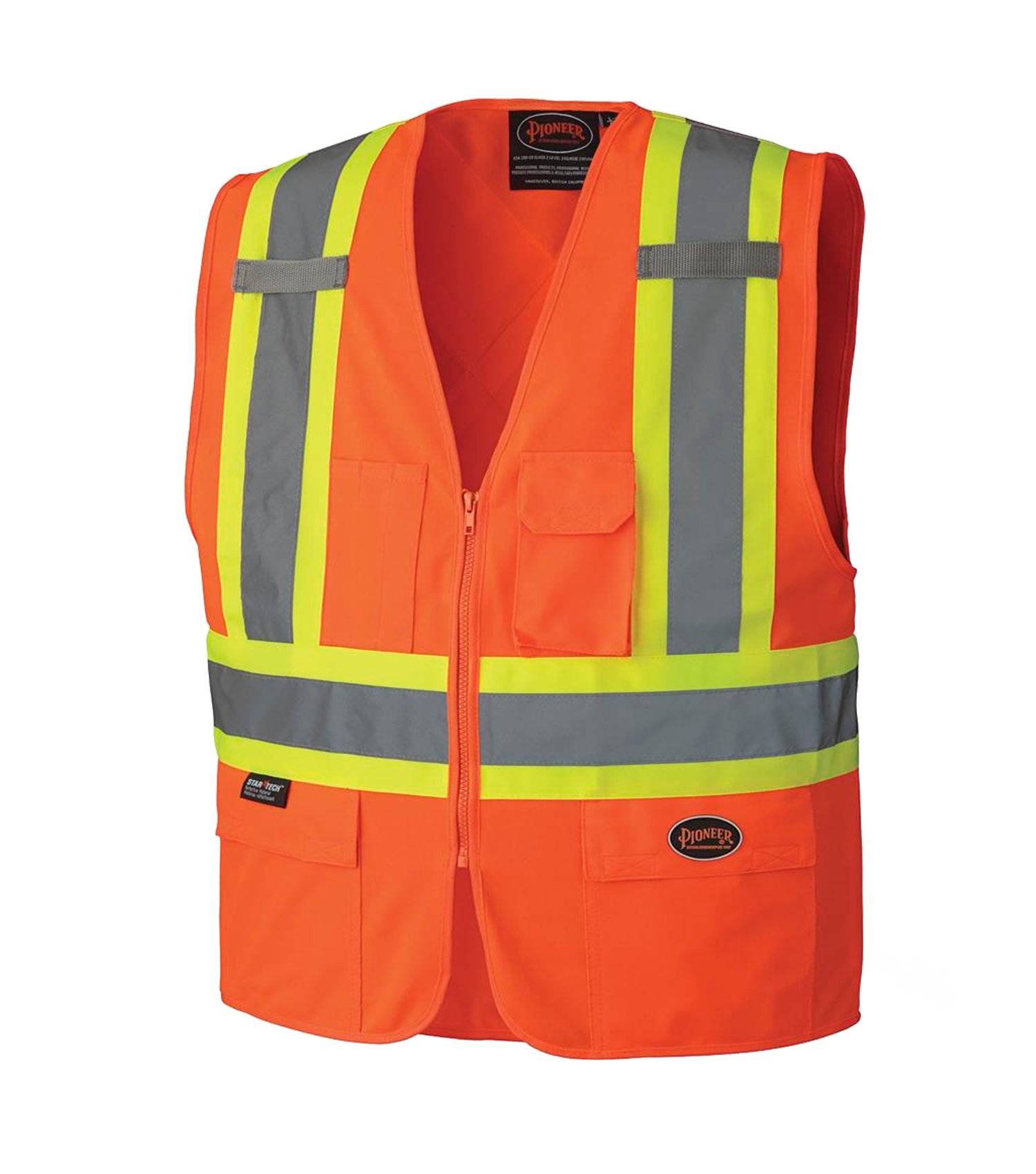 High Visibility Work Vest With Zipper - Pionner